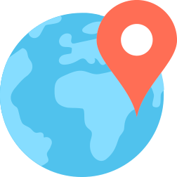 location globe map