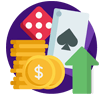 Dice Coins Money Icon